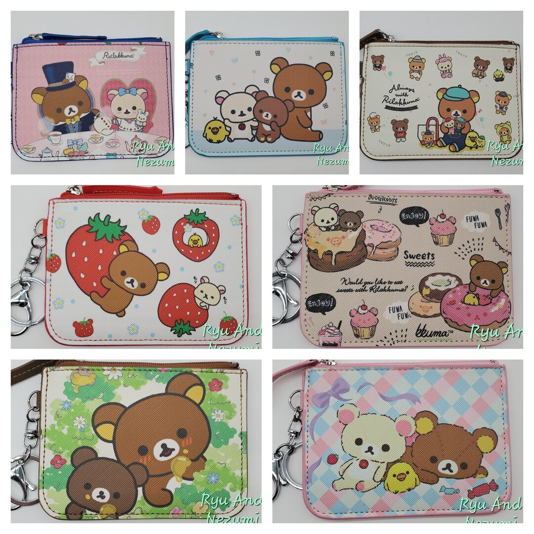 Cute Kawaii Leather Wallet Coin Purse Bear Rilakkuma - Etsy