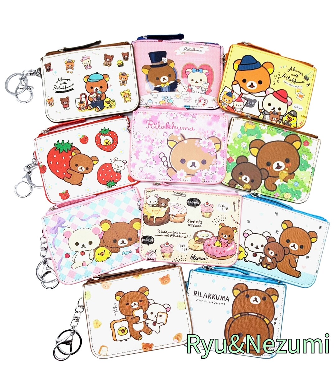 Cute Kawaii Leather Wallet Coin Purse Bear | Rilakkum - Etsy