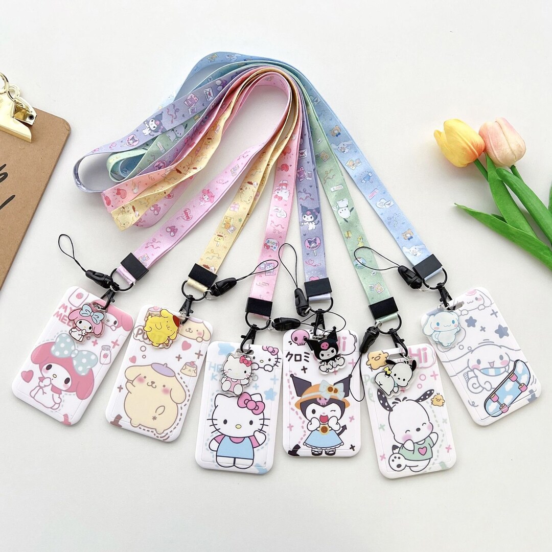 Cute Kawaii ID Holder With Lanyard Badges Key Nurse Student Sanrio My ...