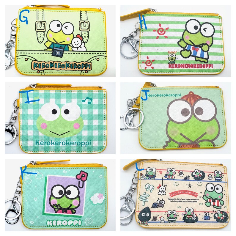 Cute Kawaii Leather Wallet Coin Purse Sanrio Keroppi Kitty Frog - Etsy