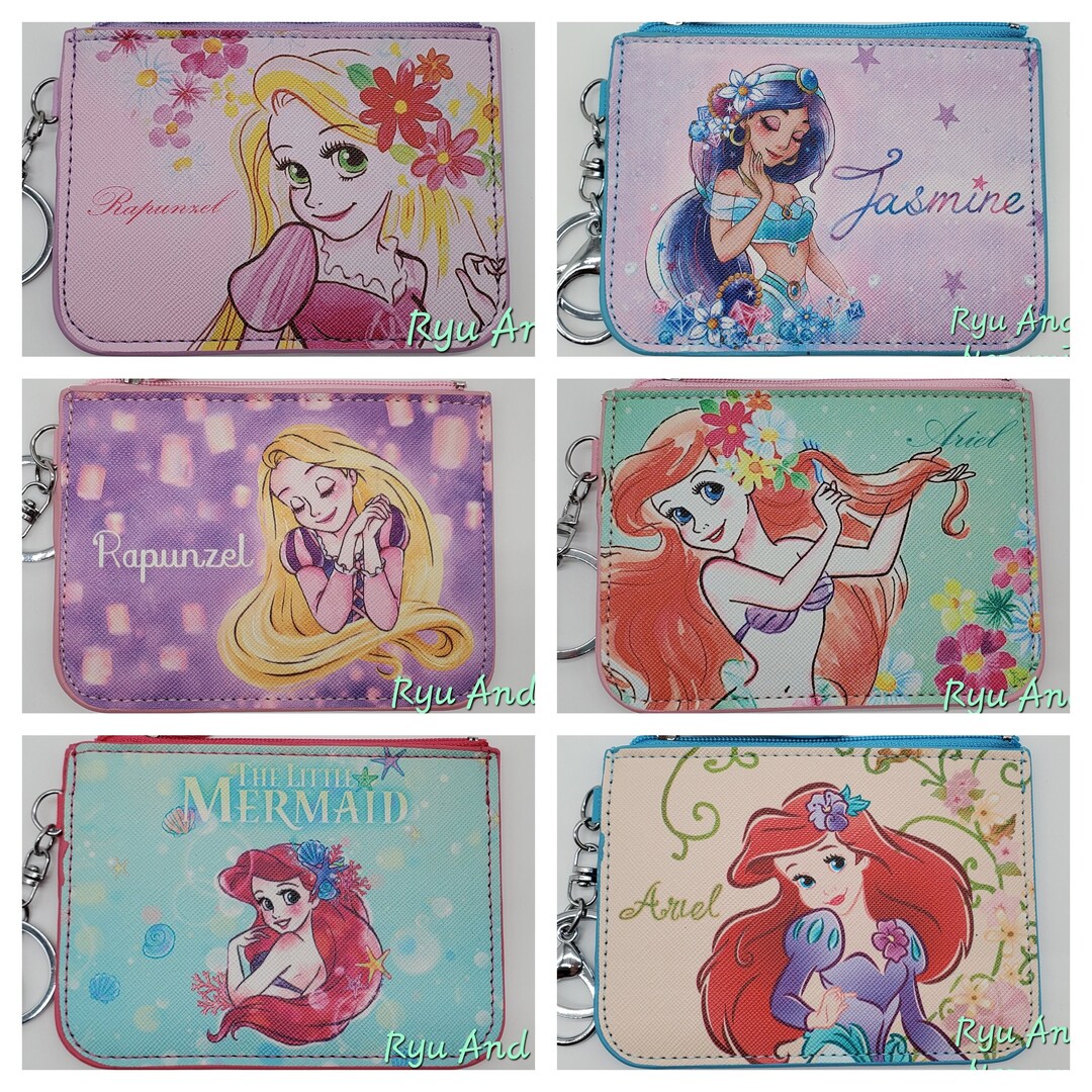 Cute Kawaii Leather Wallet Coin Purse Disney Princess Jasmine Aladdin ...