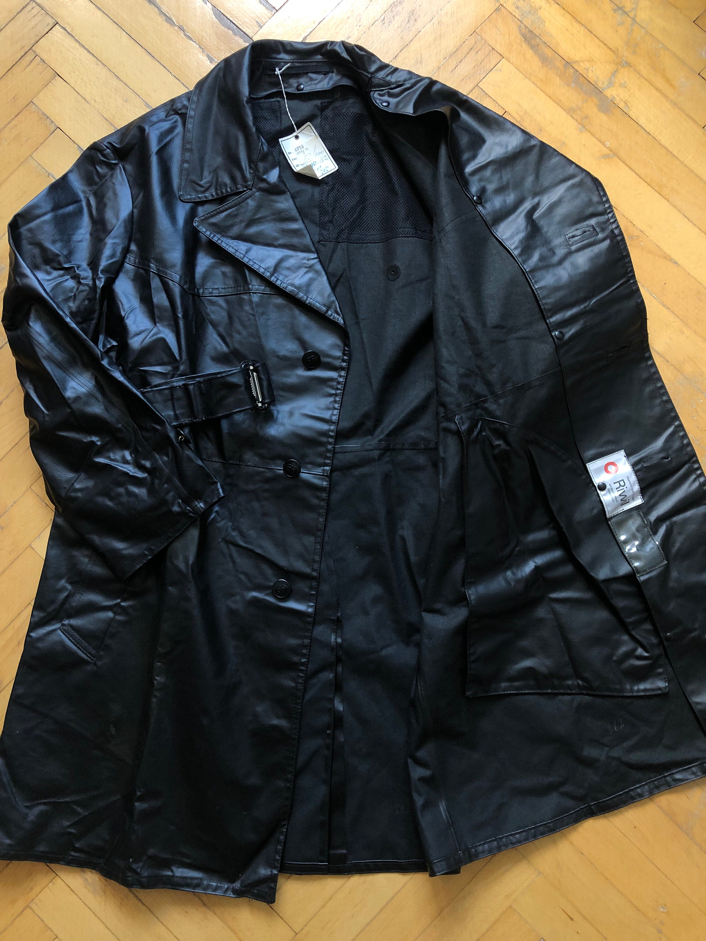 Rubber Raincoat / Black Raincoat / PVC Raincoat / Size M-L - Etsy