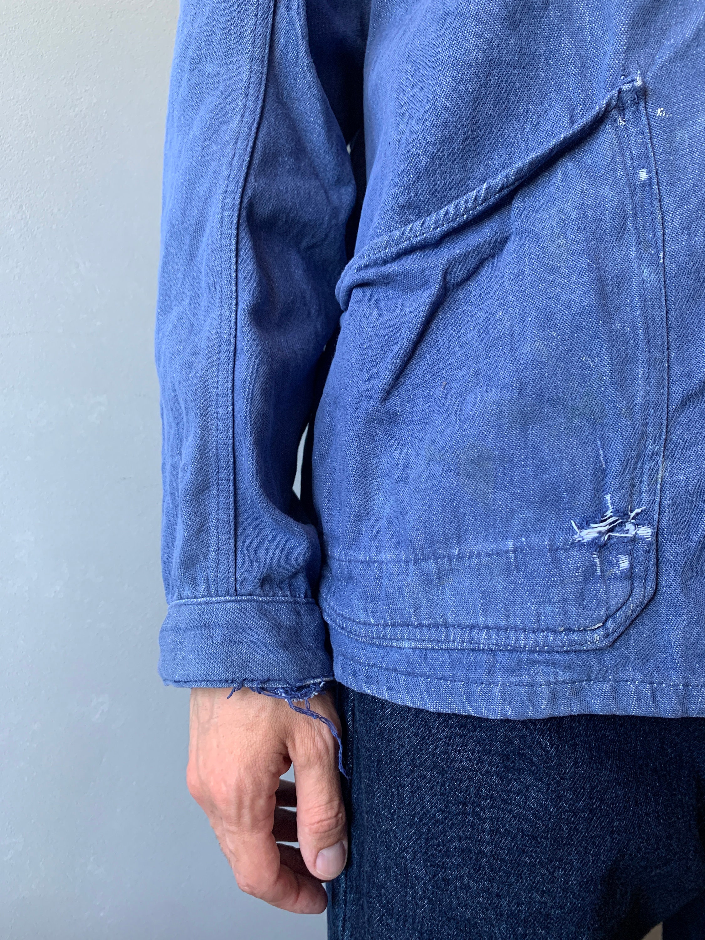 French Work Jacket / Bleu De Travail / French Workwear / - Etsy