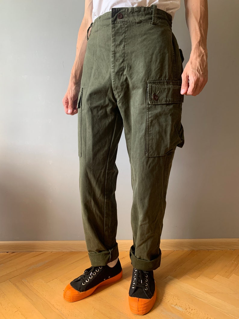 Dutch Army Trousers / Dutch Combat Pants / Canvas Pants / Cargo Pants ...