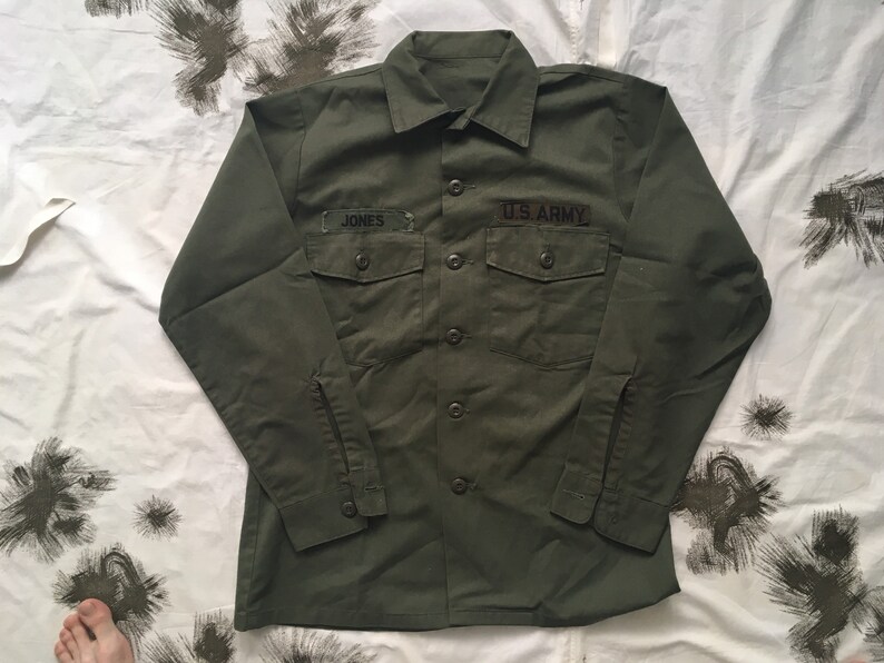 OG-107 / Vietnam War Era / Fatigue Shirt / OG107 / US Army Shirt / Size ...