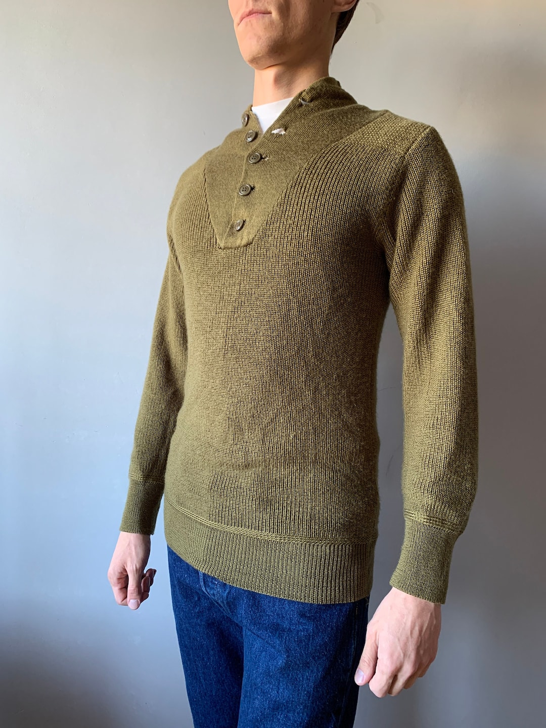 Jeep Sweater / Five Button Sweater / US Army Sweater / Sweater High ...