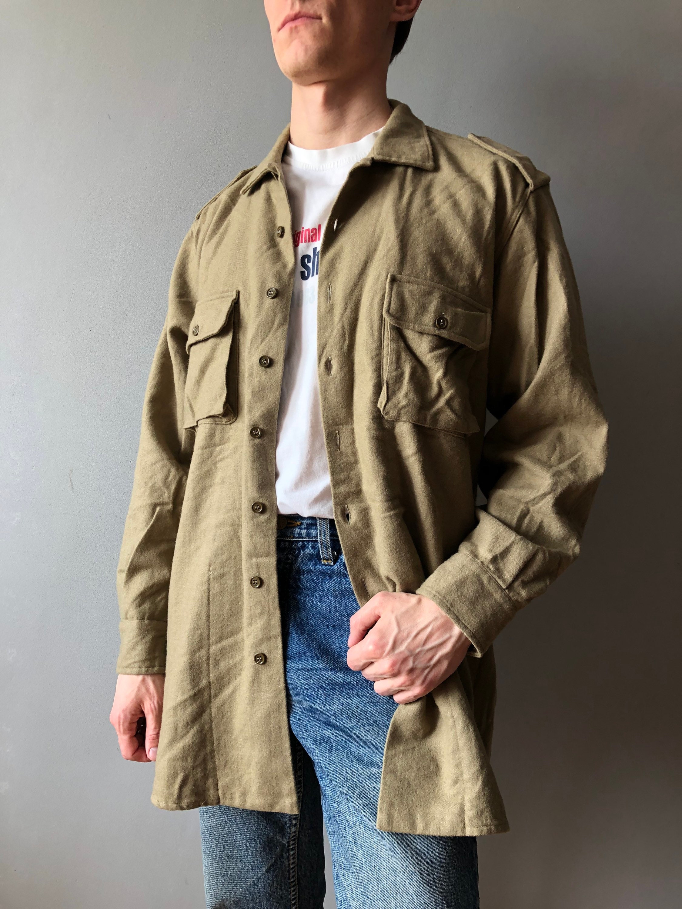 US ARMY Shirt / WW2 Shirt / US Army Wool Shirt / M37 Service Shirt - Etsy