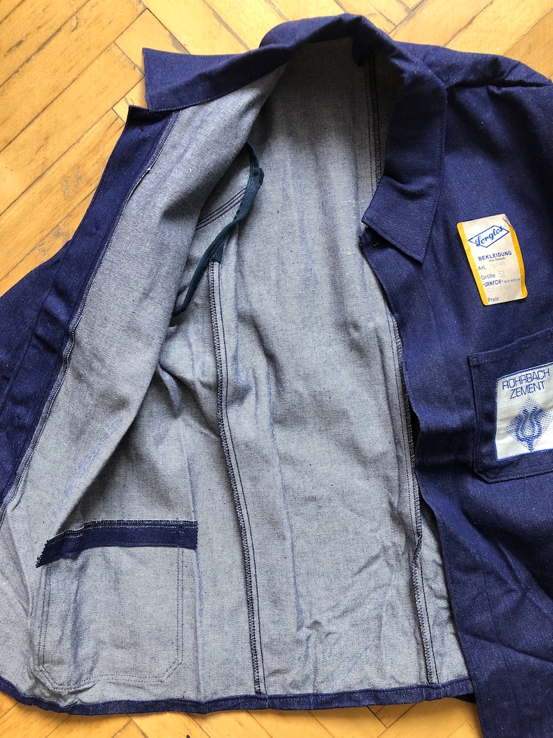 French Work Jacket / Bleu De Travail / French Workwear / - Etsy
