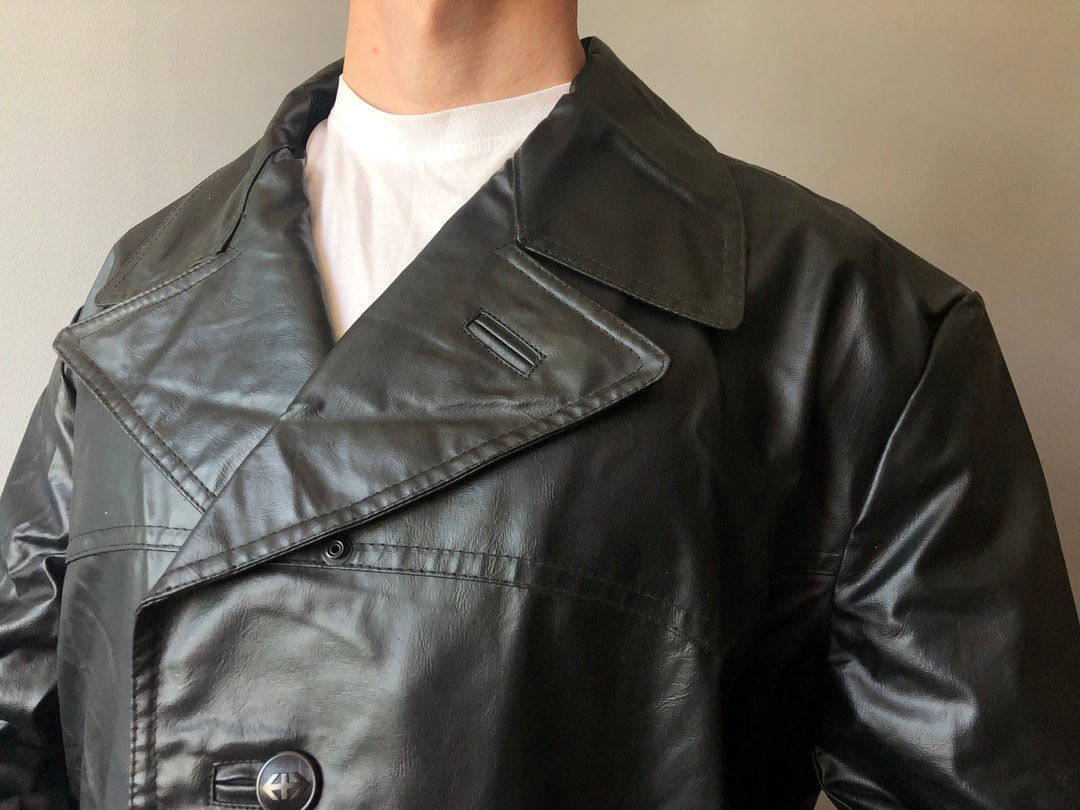 Rubber Raincoat / Black Raincoat / PVC Raincoat / Size M-L - Etsy