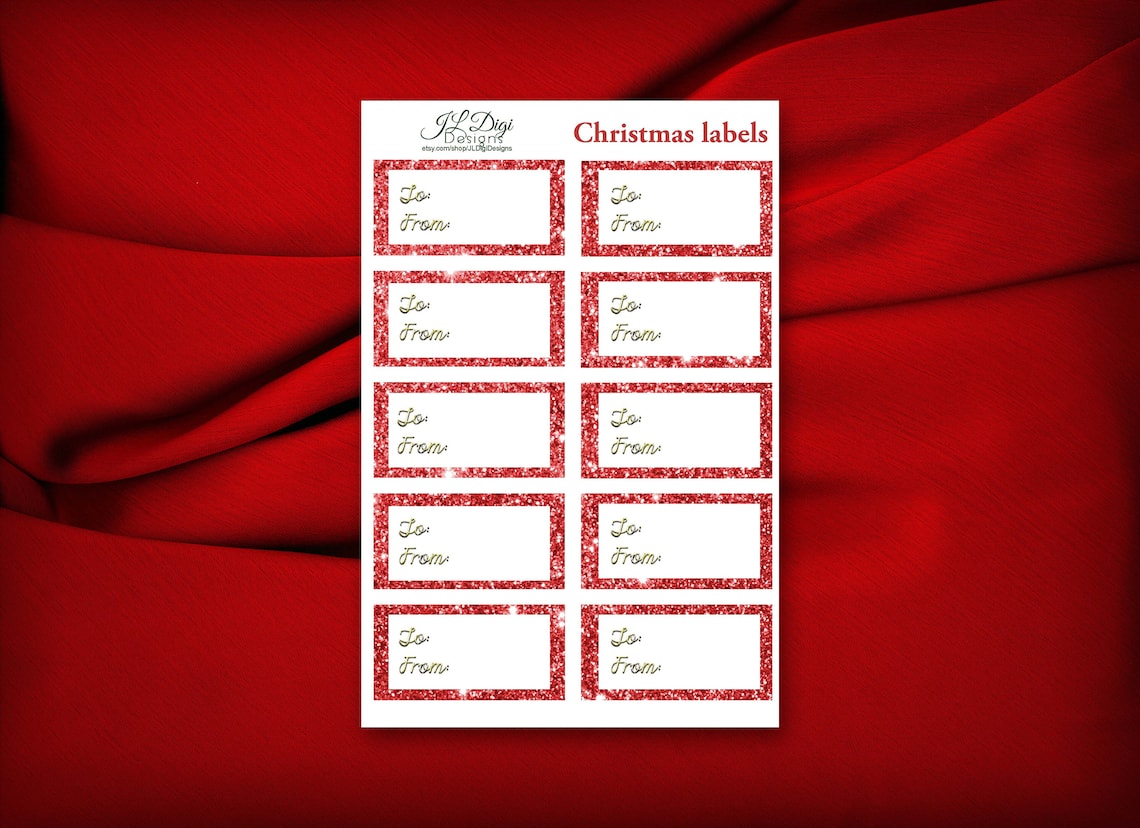 Printable Christmas Labels Mixed Labels To/from Labels - Etsy Canada