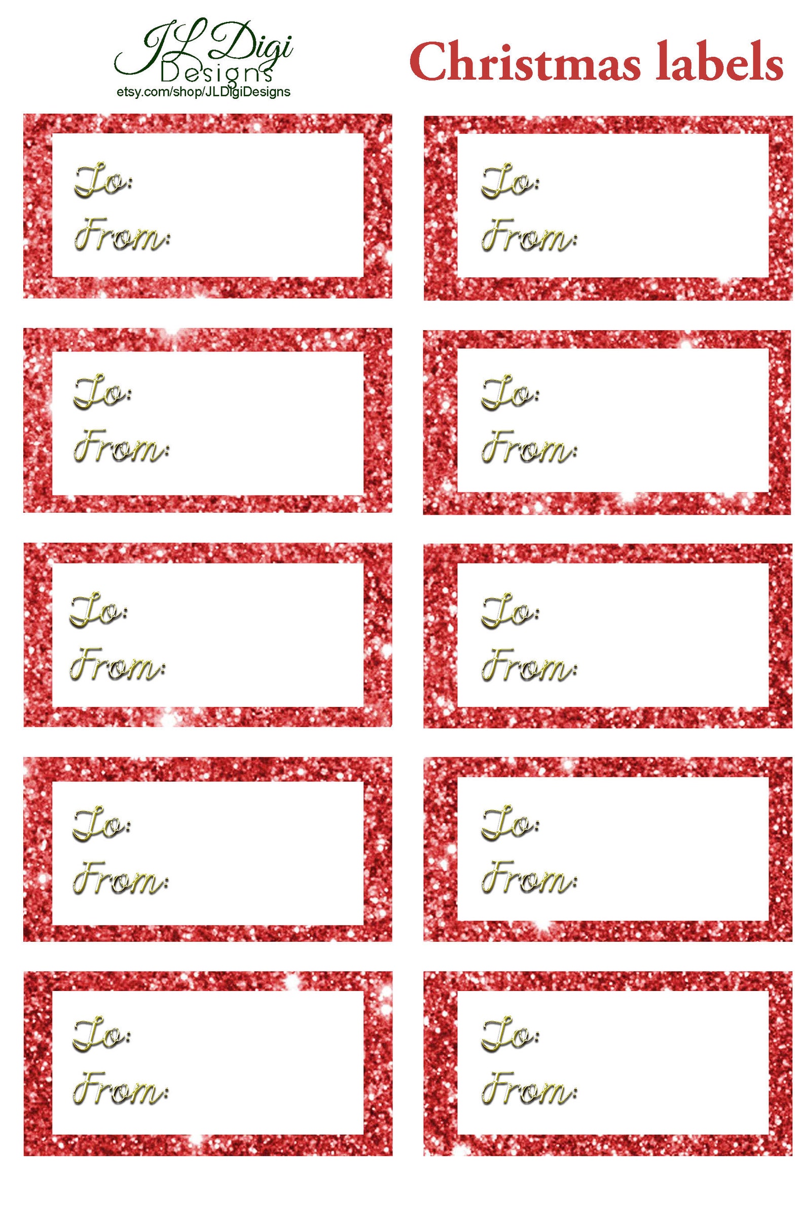 Printable Christmas Labels Mixed Labels To/from Labels - Etsy Canada