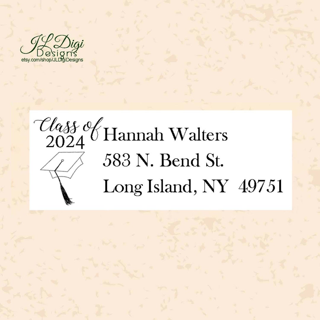 Graduation Return Address Label - Etsy