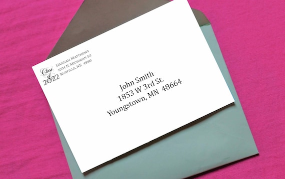 Graduation Return Address Label - Etsy