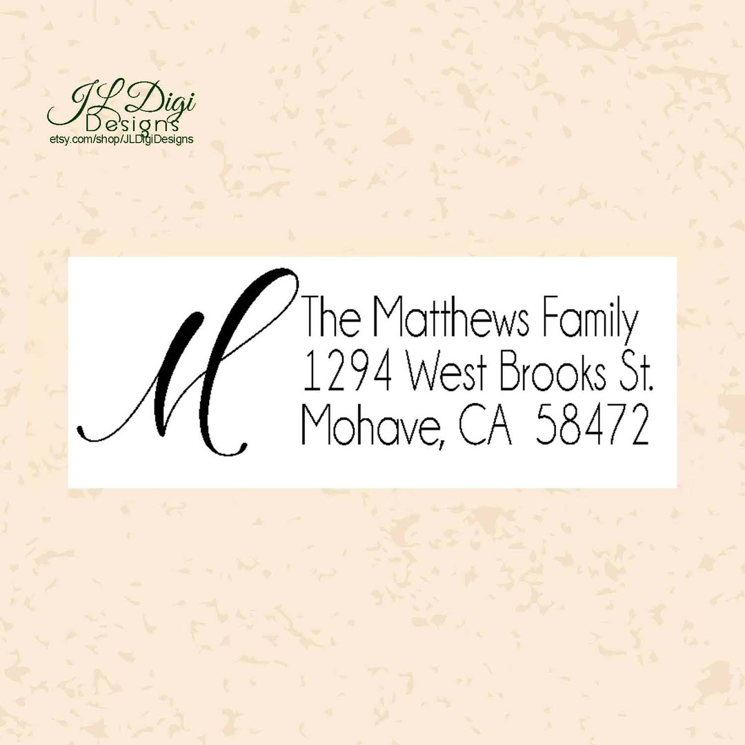Personalized Monogram Return Address Labels: Custom Stationery - Etsy UK