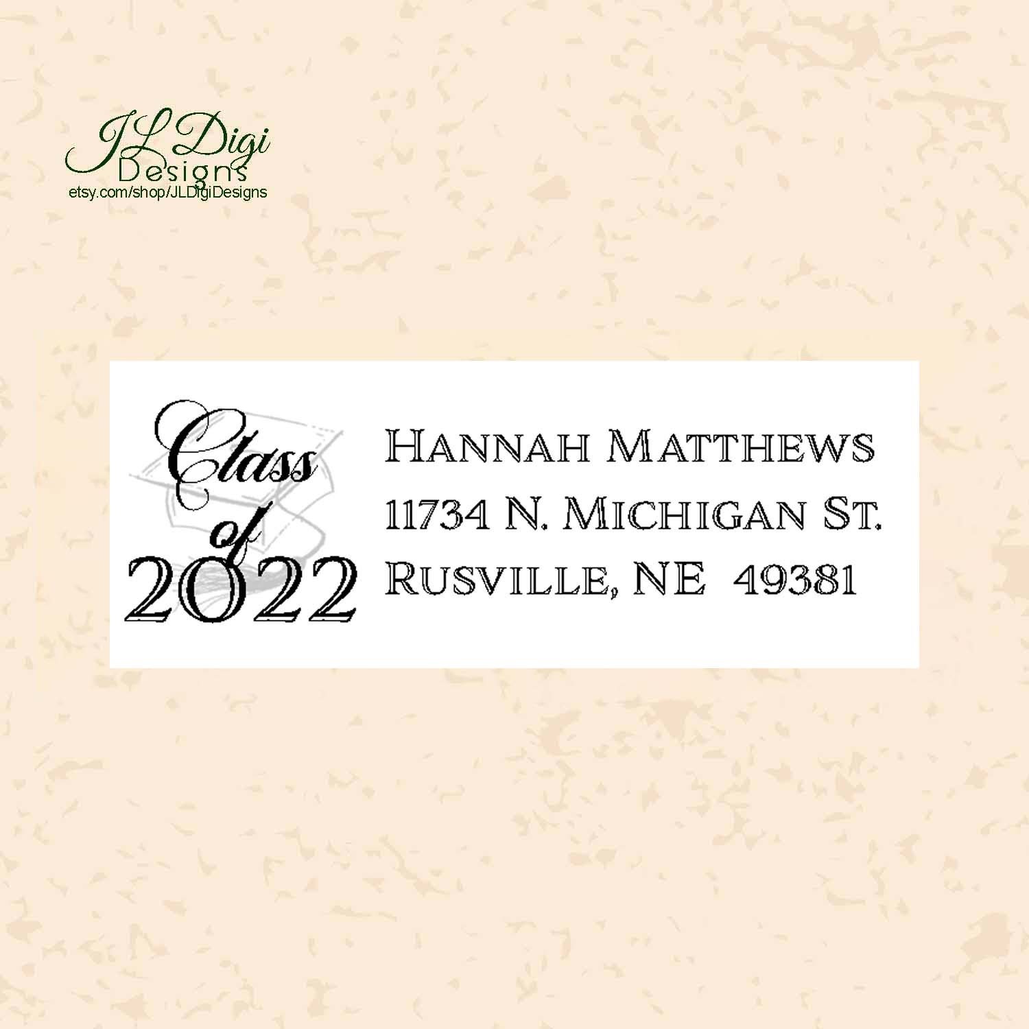 Graduation Return Address Label - Etsy