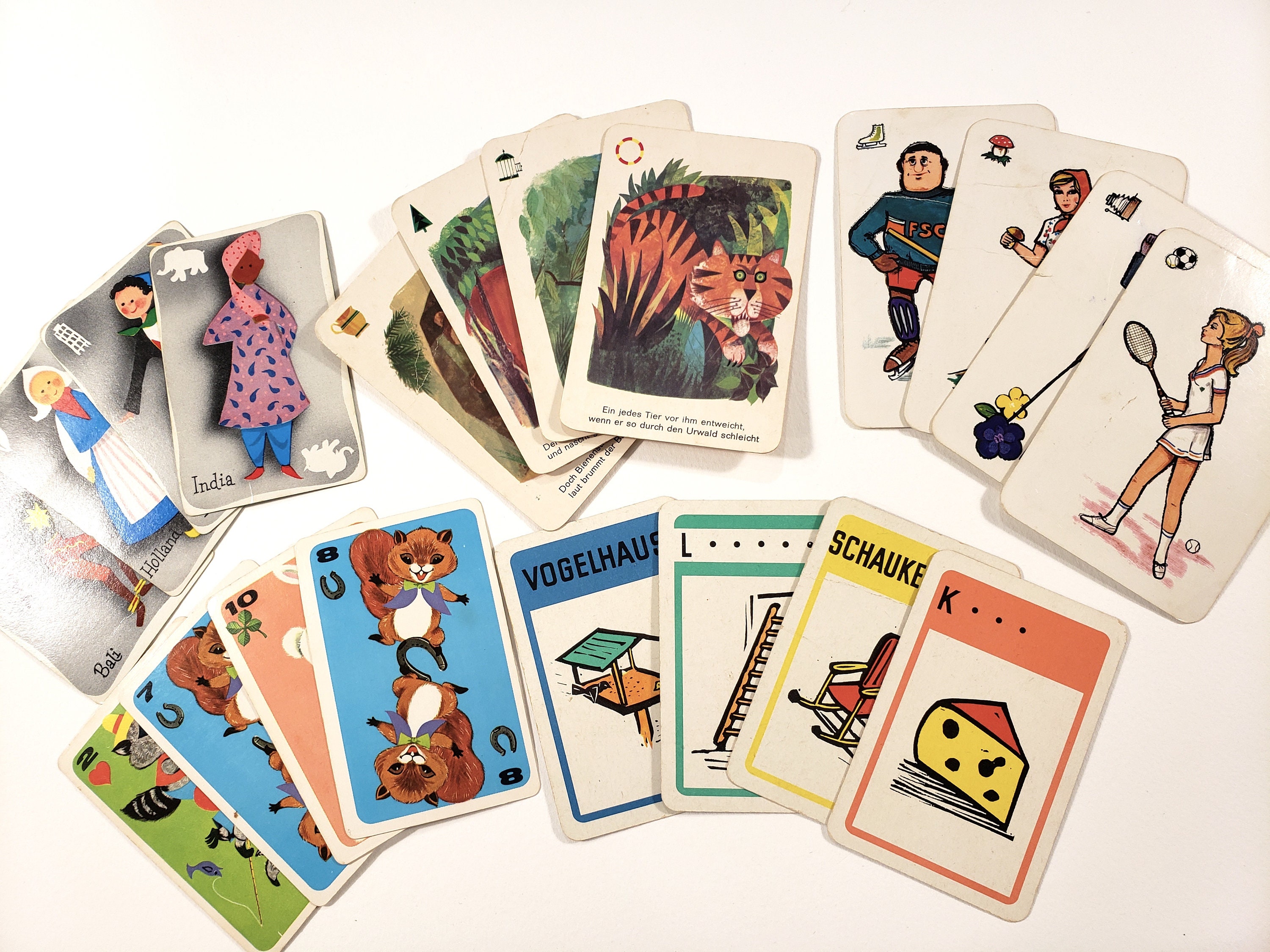 Vintage Children's Playing Cards Mix Vintage Ephemera - Etsy