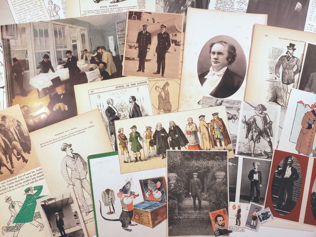Dapper Gents! Men's Fashion & Costume, Vintage Paper Pack - 25+ Sheets ...