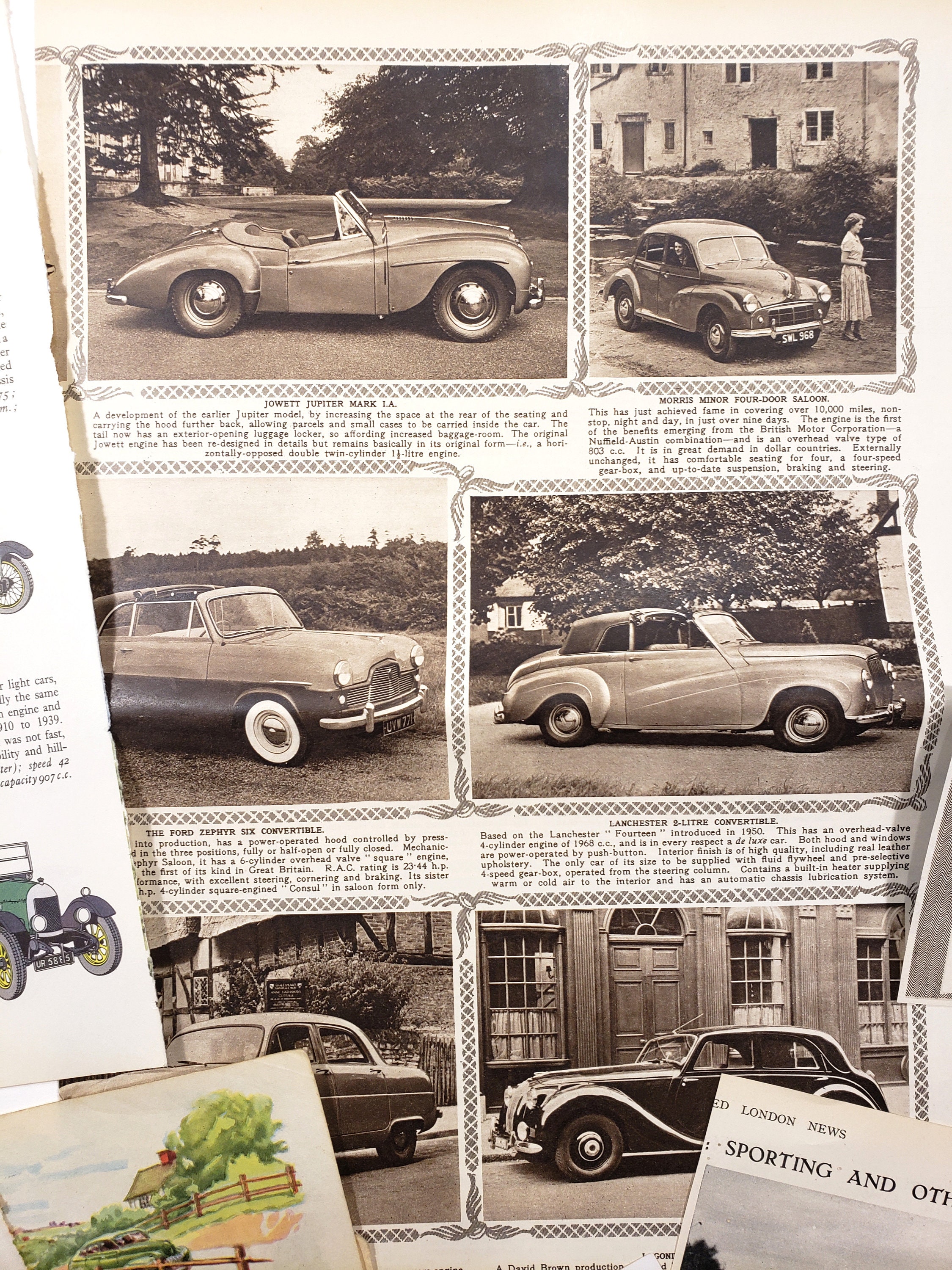 OLD CARS Vintage Paper Inspiration Pack 20 Pieces | Etsy