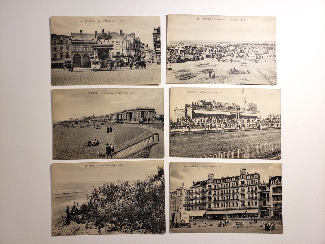 Antique Blank Postcards, OSTEND BELGIUM, Unused Postcards, Travel ...