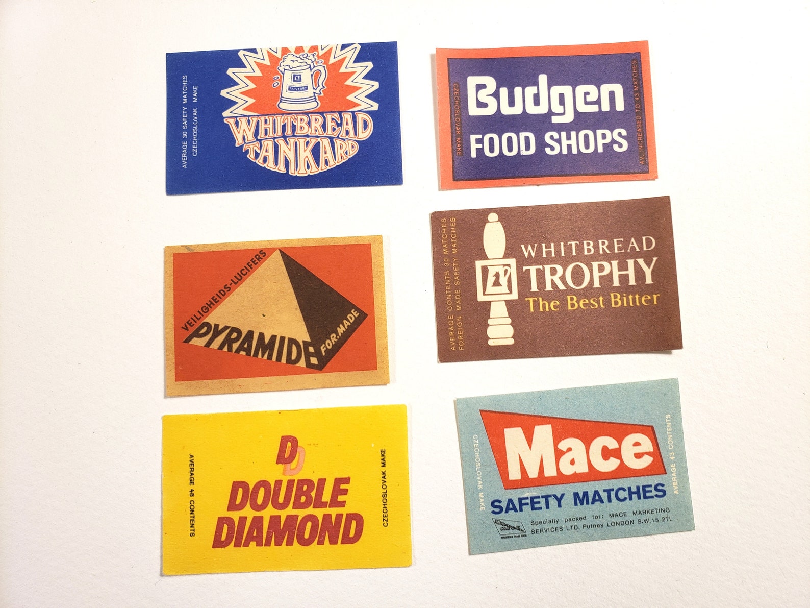 Vintage 1970s Matchbox Labels, British Graphic Design, Craft Collage ...