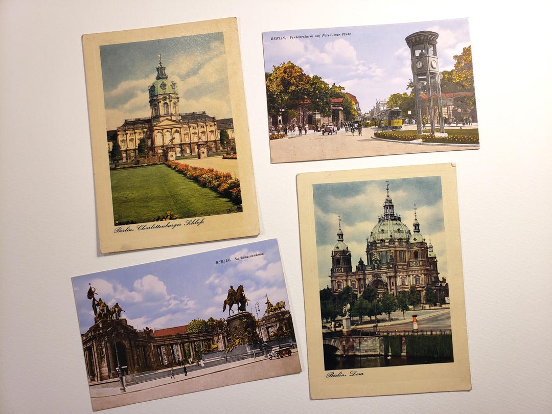 Vintage Berlin, GERMANY Blank Postcards, Travel Ephemera, Junk Journal ...