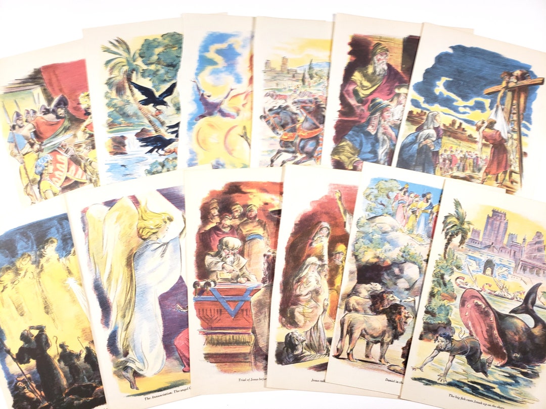 Vintage Bible Illustrations 1970s 12 Sheets Vintage - Etsy