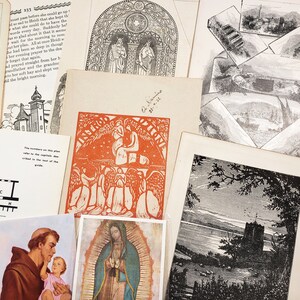 Christian Faith Illustrations & Ephemera, 25 Pieces, Vintage Ephemera ...