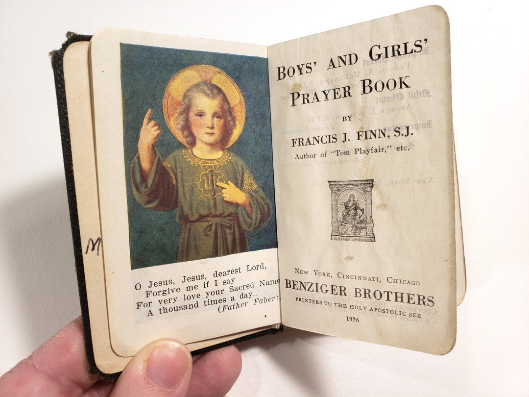 Miniature Prayer Book for Children, Antique Gift Book, Christian Faith ...