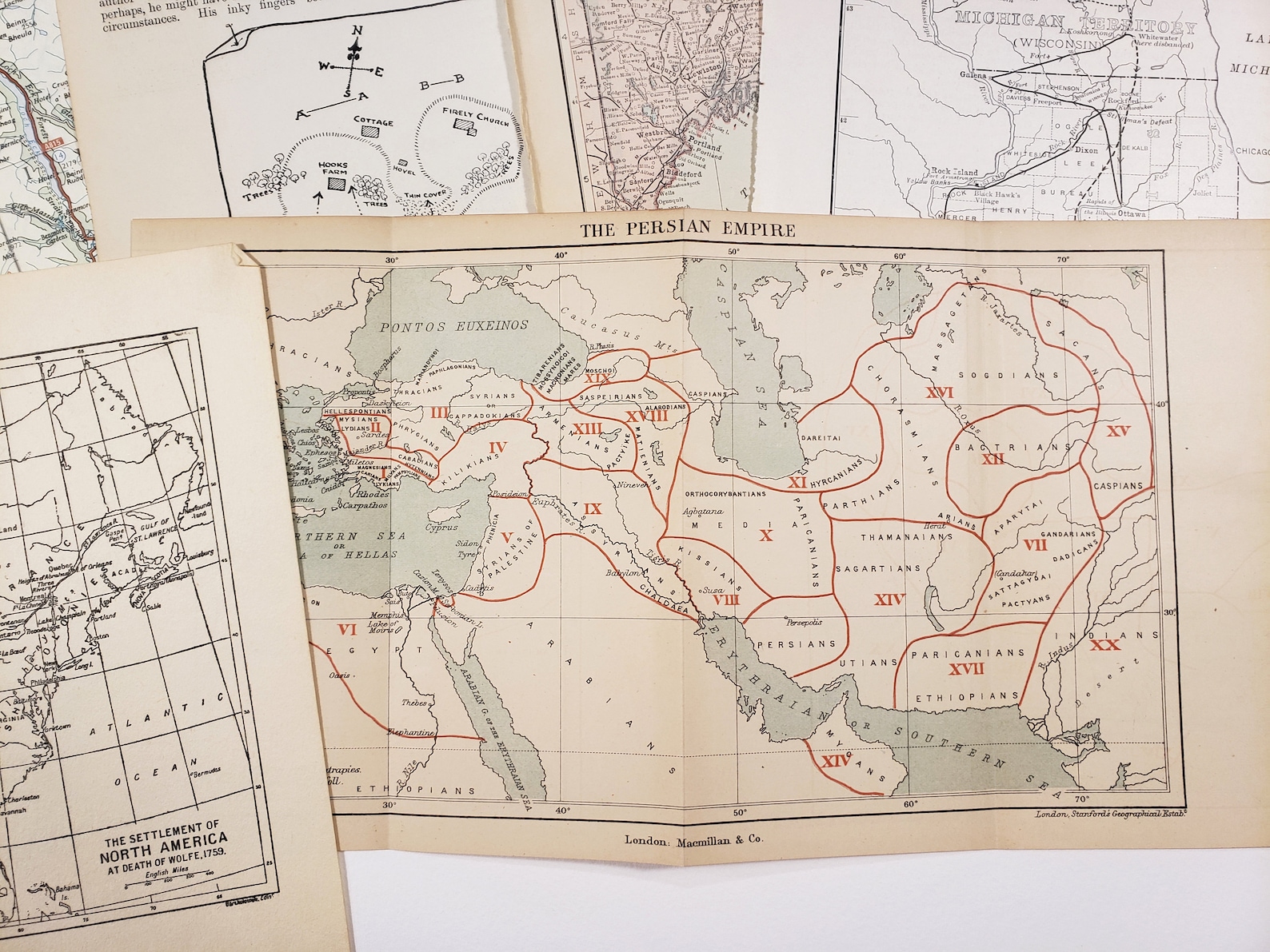 Vintage MAPS Paper Pack 10 Sheets a Mixture of Size and | Etsy