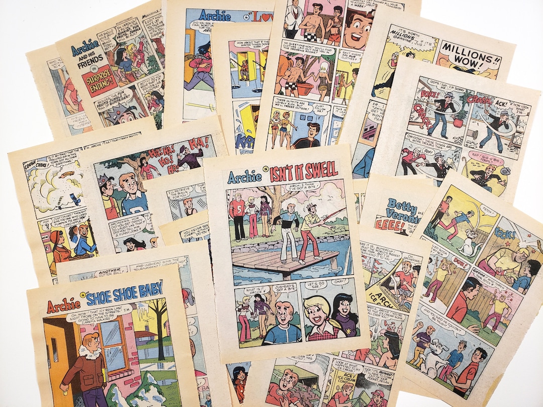 Vintage Archie Comics Pages, C.1980s- Colour Illustrated Comic Books ...