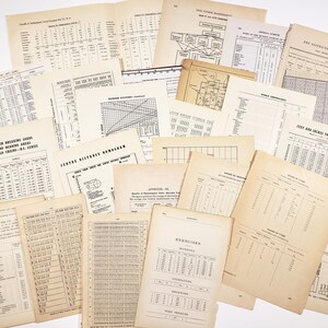 Charts & Graphs Mix, Vintage Paper Ephemera, Old Paper Charts, Vintage ...