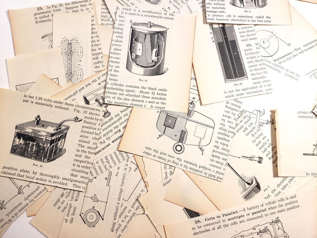 Engineering Diagrams Cut-outs, Vintage Paper Ephemera, Junk Journals ...