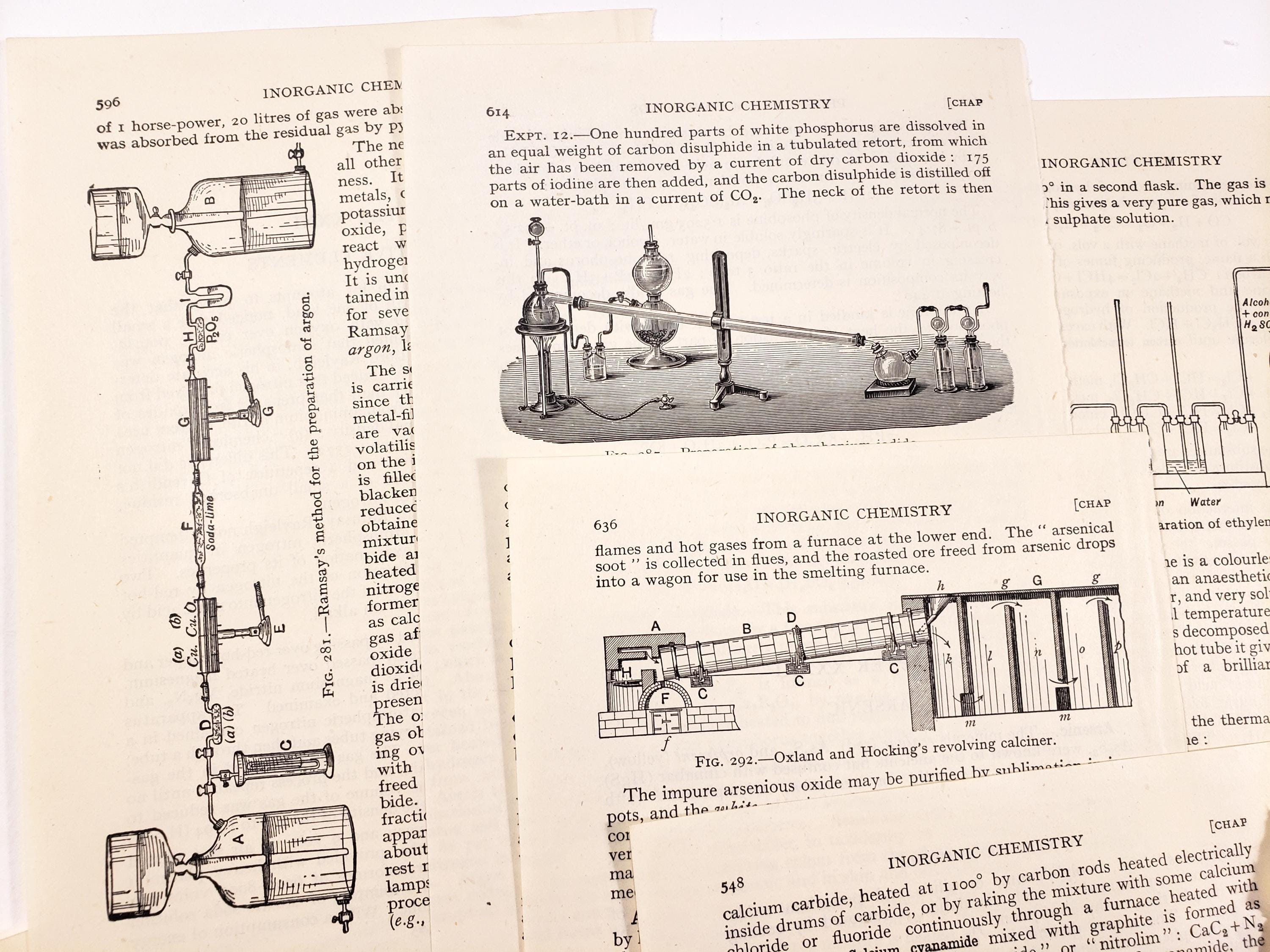 Science Diagrams, Illustrations, Chemistry Experiments, 23 Sheets, 1946 ...
