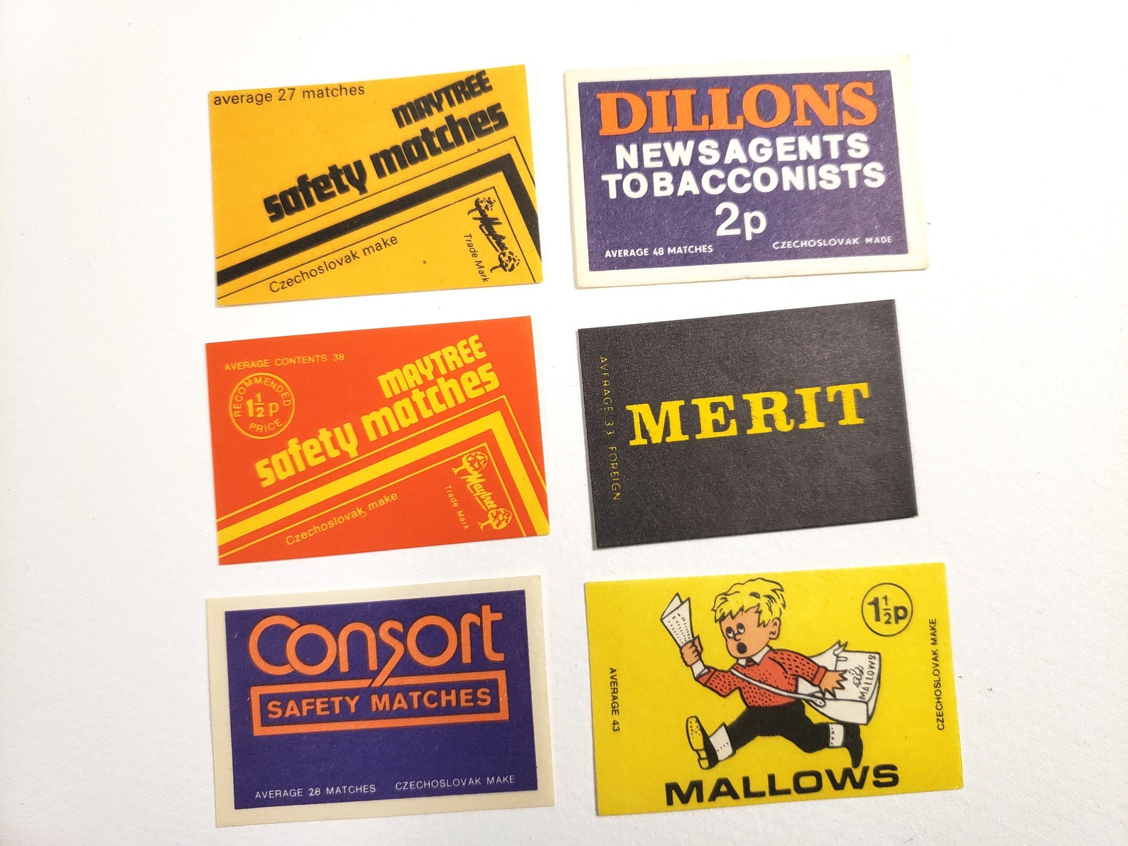 Vintage 1970s Matchbox Labels, British Graphic Design, Craft Collage ...