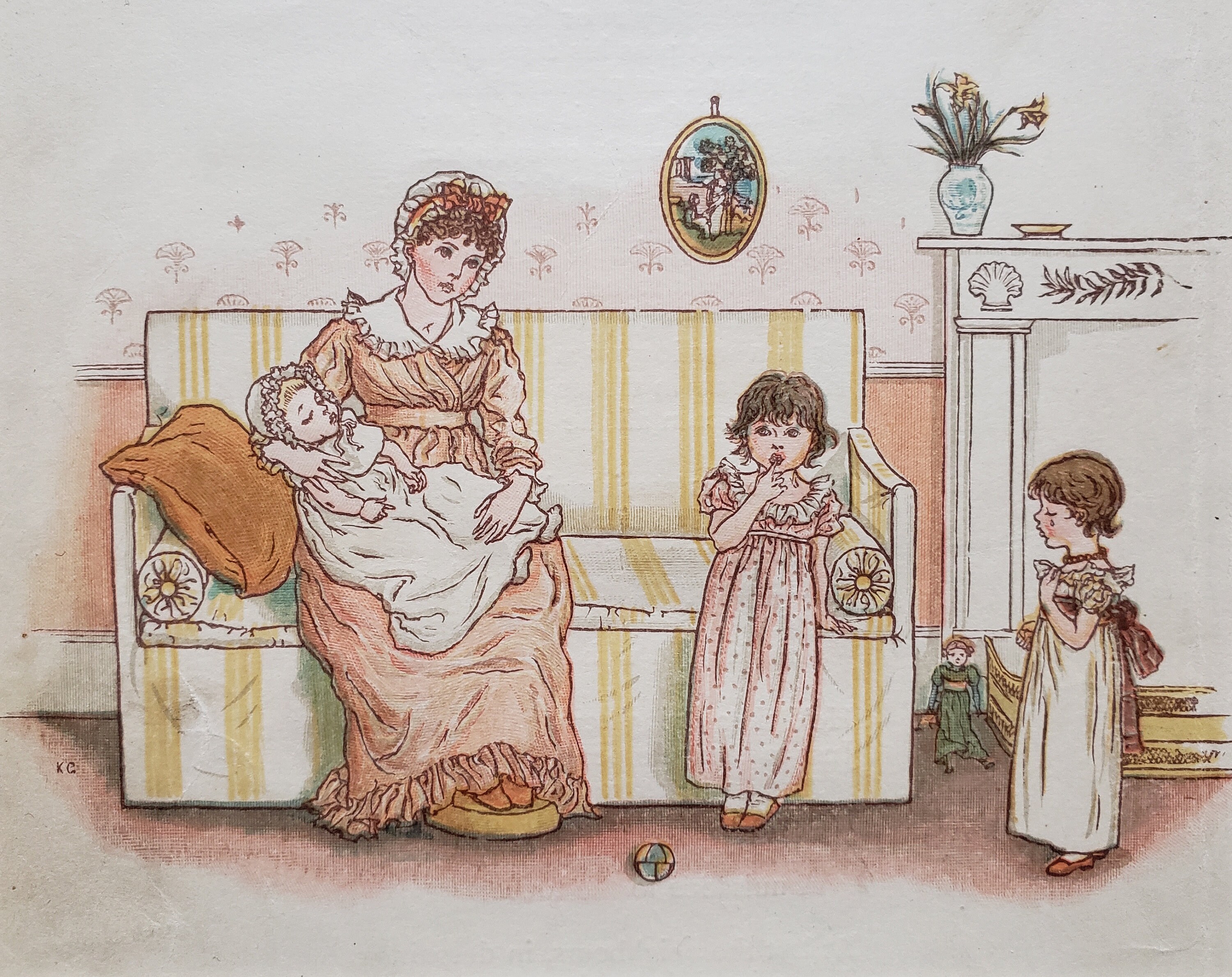 Vintage Kate Greenaway Prints Matted to 8x10 | Etsy