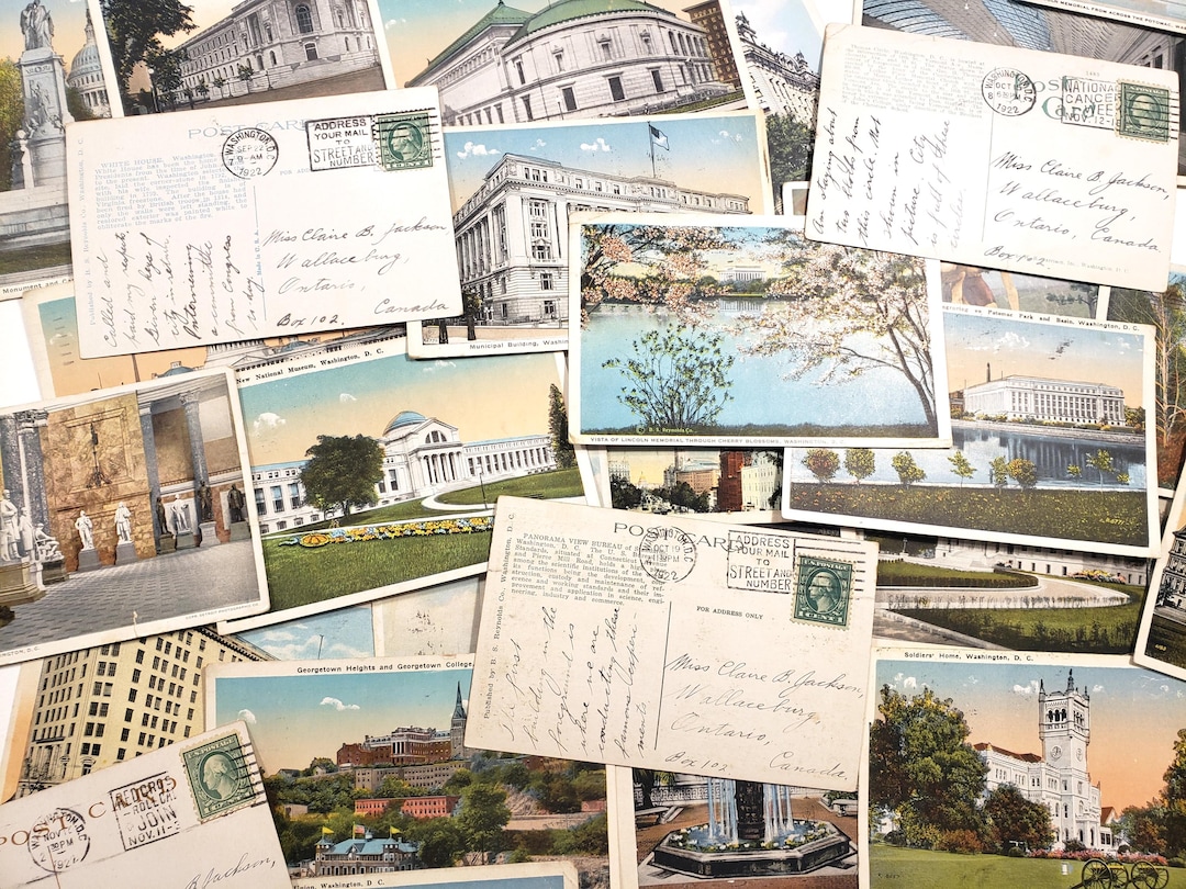 Vintage WASHINGTON DC, Used Postcards, Travel Journal, Junk Journal ...