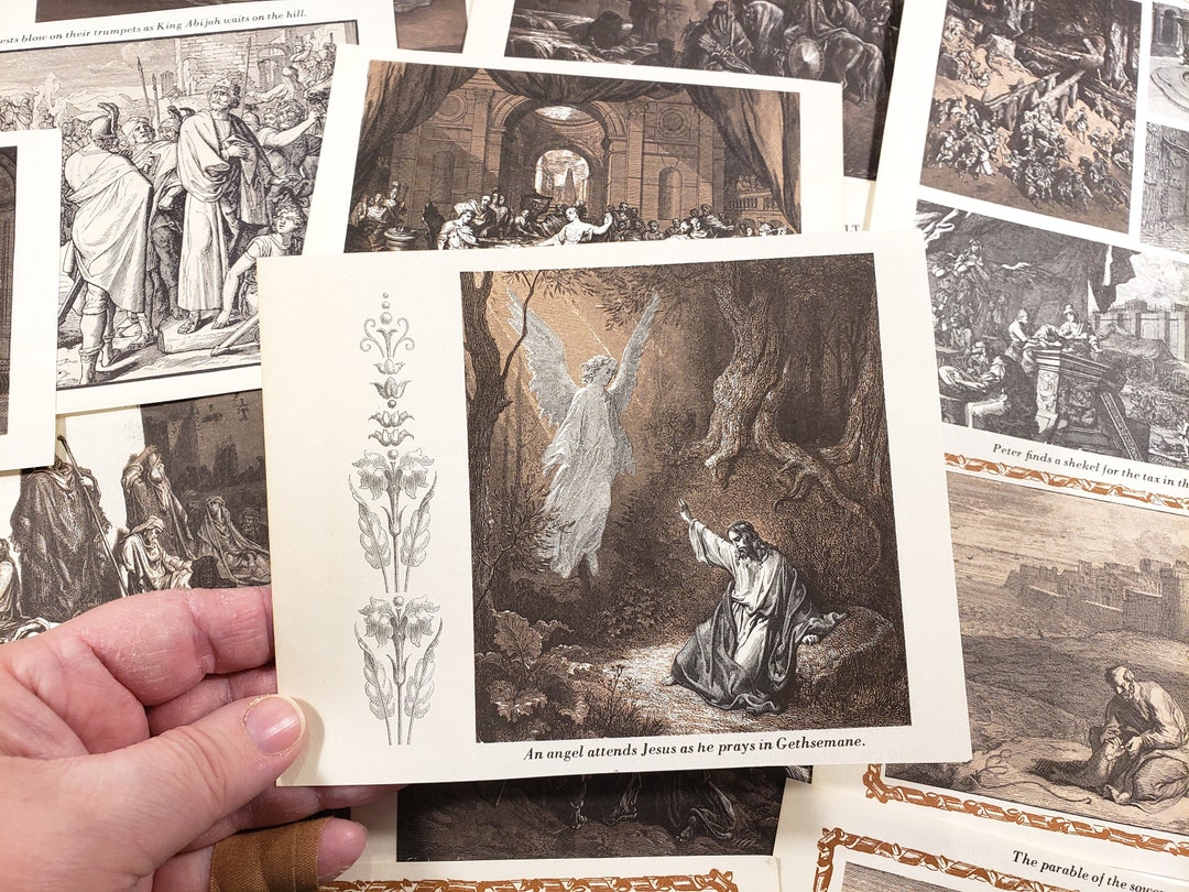 Bible Story Illustrations, 22 Pieces, Vintage Ephemera, Prayer Journal ...