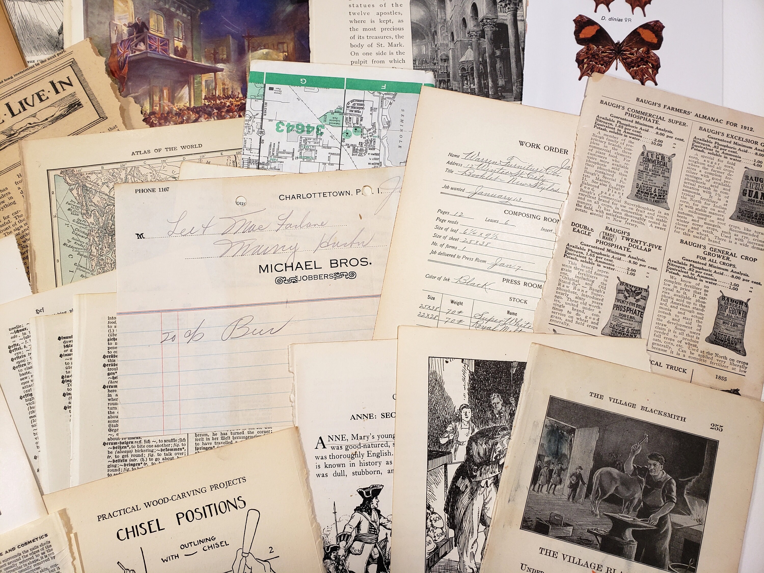 Huge Vintage Ephemera Pack 50 Pieces Illustrations Music - Etsy