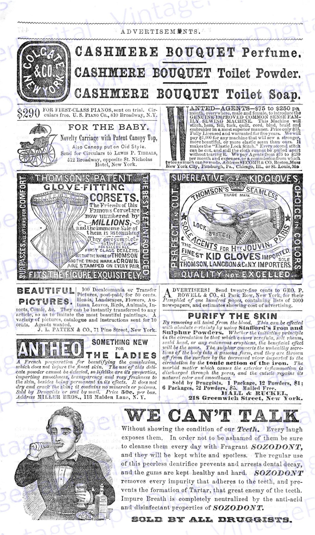 ANTIQUE ADVERTISEMENTS, Victorian Magazine Ads, Corsets & Creams ...