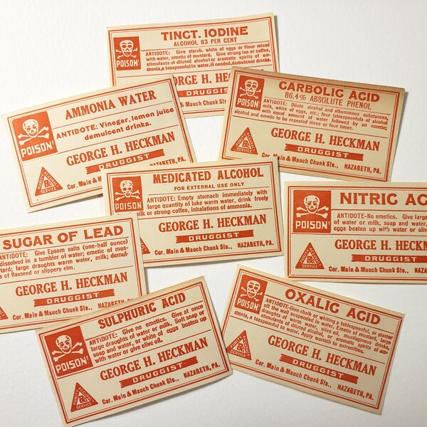 Poison Bottle Label - Etsy