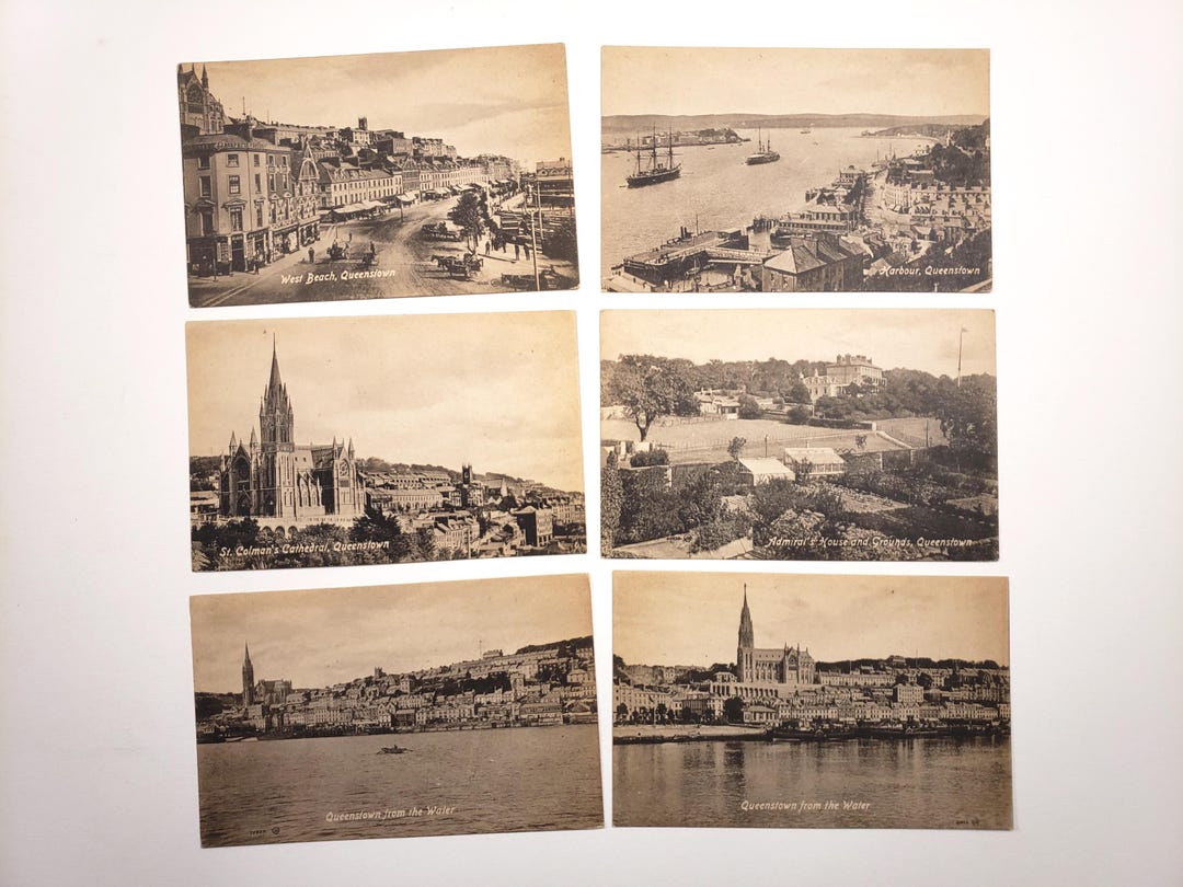 IRELAND Blank Postcards, 6 Antique Sepia Postcards, Irish, Junk ...