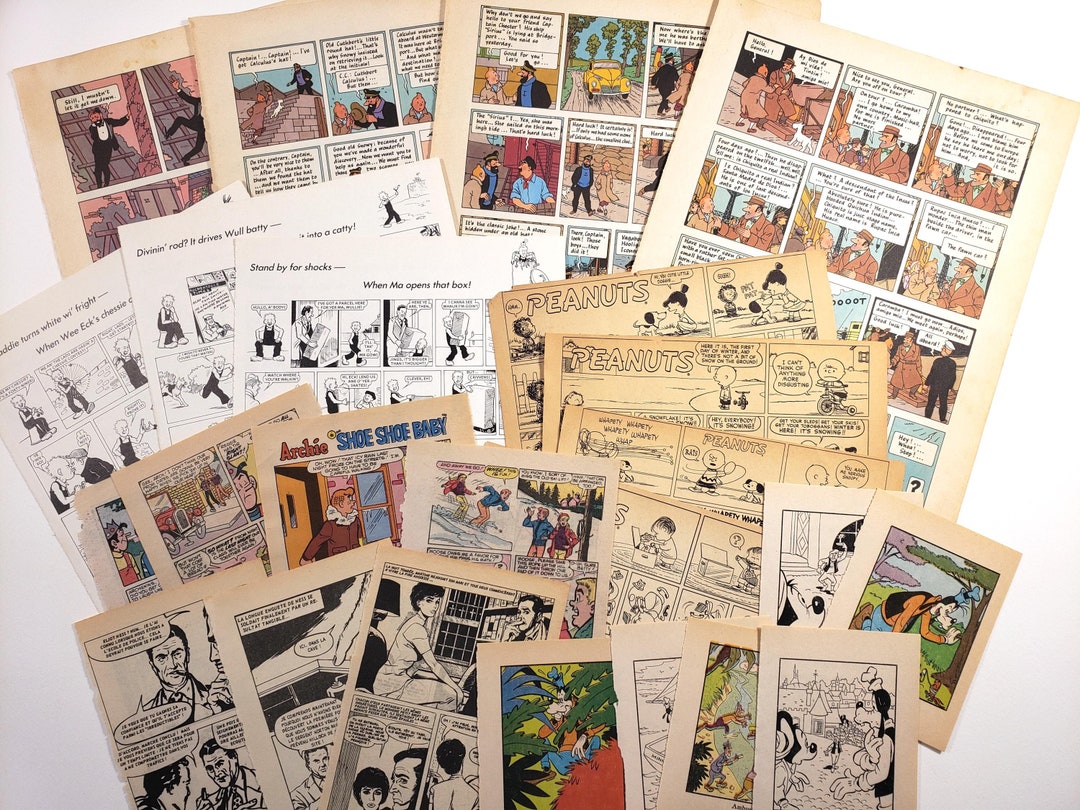 Vintage Comics Pages, Illustrated Comic Books, Cartoons, Tin Tin ...