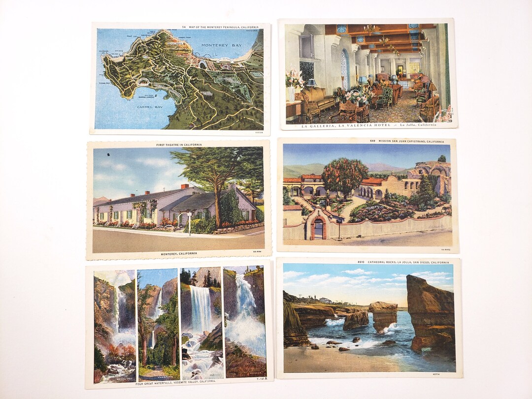CALIFORNIA USA, Blank Vintage Postcards, Travel Journal, Junk Journal ...