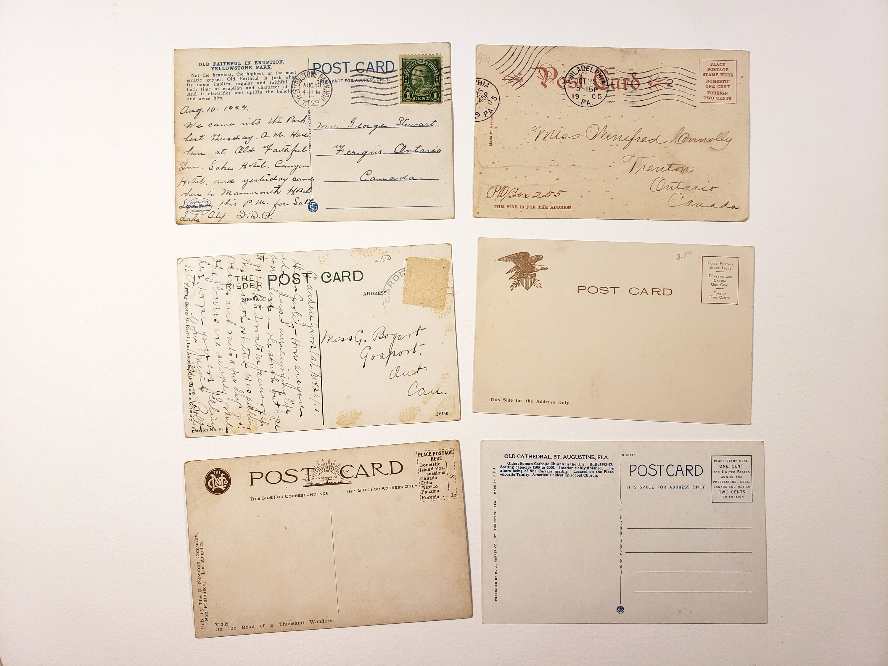 Vintage Used Postcards USA Postcards Antique Postcards - Etsy
