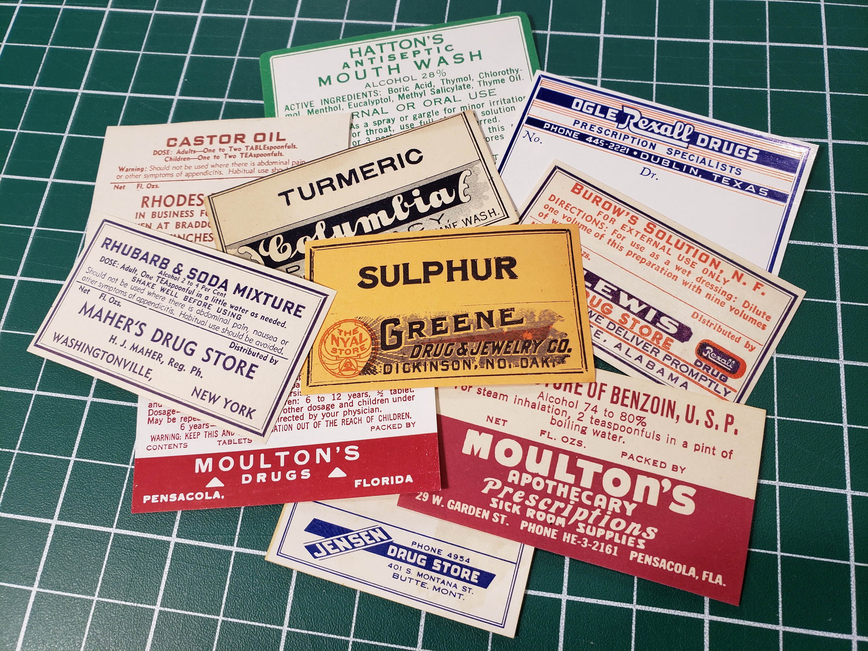 Vintage Apothecary Labels Lot of 10 Antique Pharmacy Bottle - Etsy