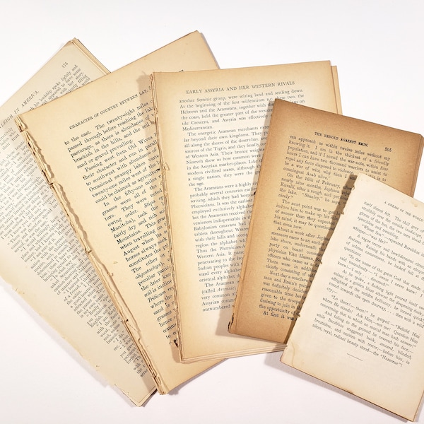 Old Book Pages - Etsy