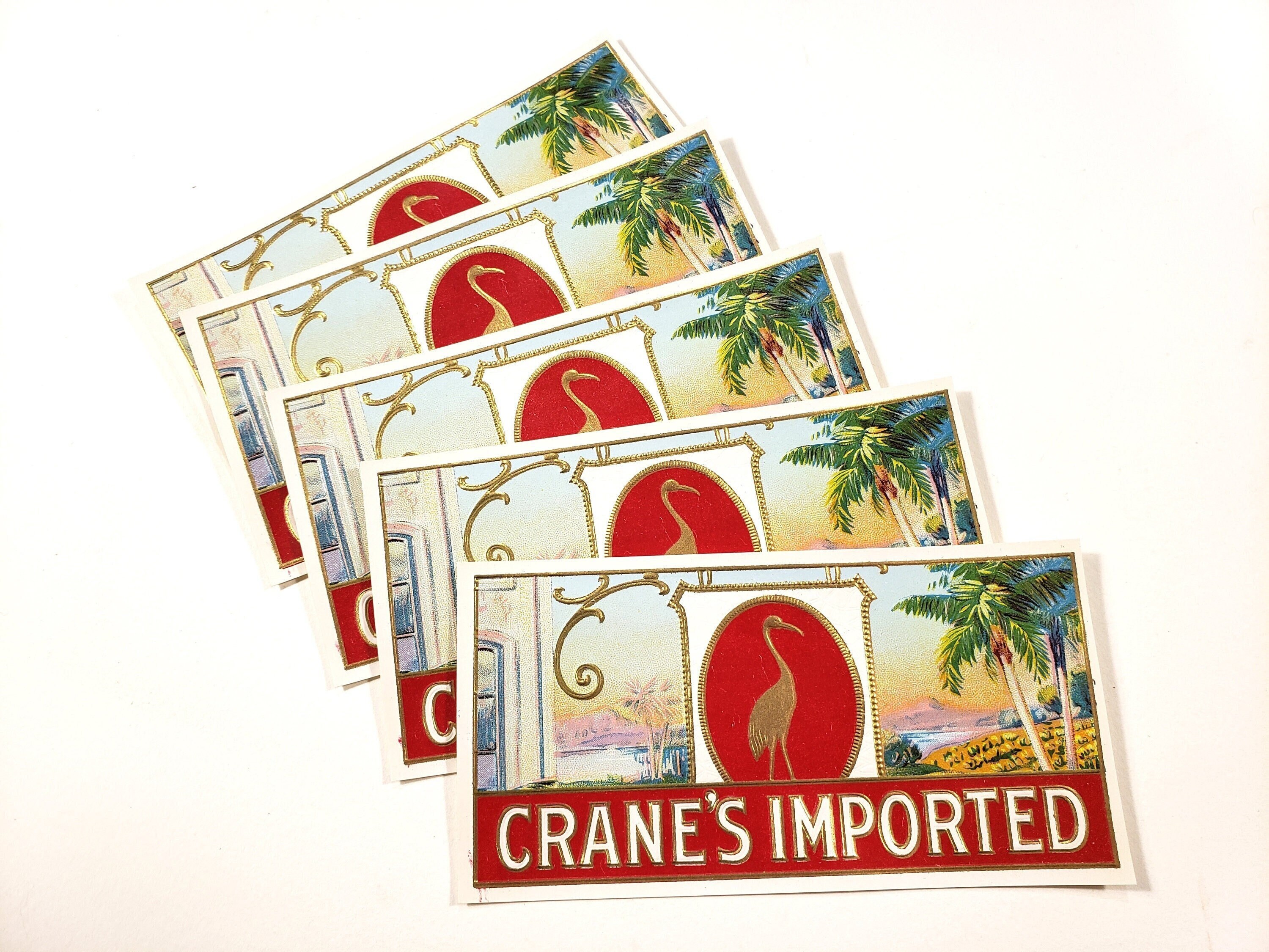 Vintage Cigar Labels 5 Antique CRANE Cigar Box Labels - Etsy