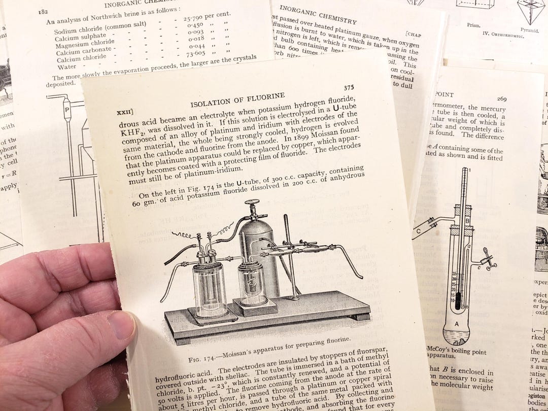 Science Diagrams, Illustrations, Chemistry Experiments, 23 Sheets, 1946 ...