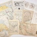 Vintage MAPS Paper Pack 10 Sheets a Mixture of Size and - Etsy