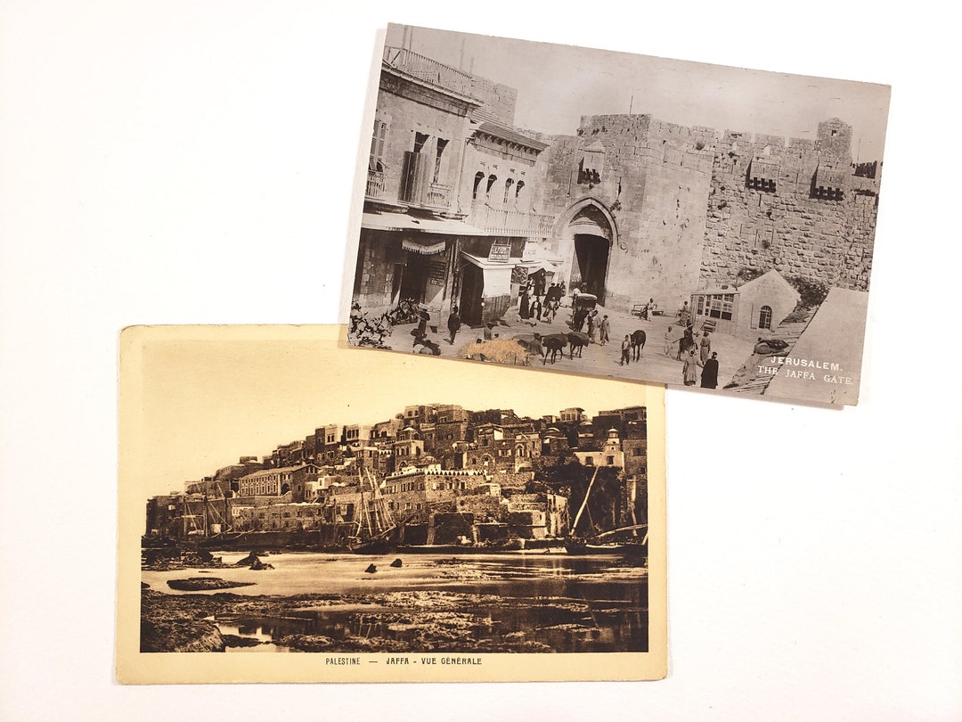 Jerusalem 2 Antique Postcards, Palestine, Israel, Vintage Ephemera ...